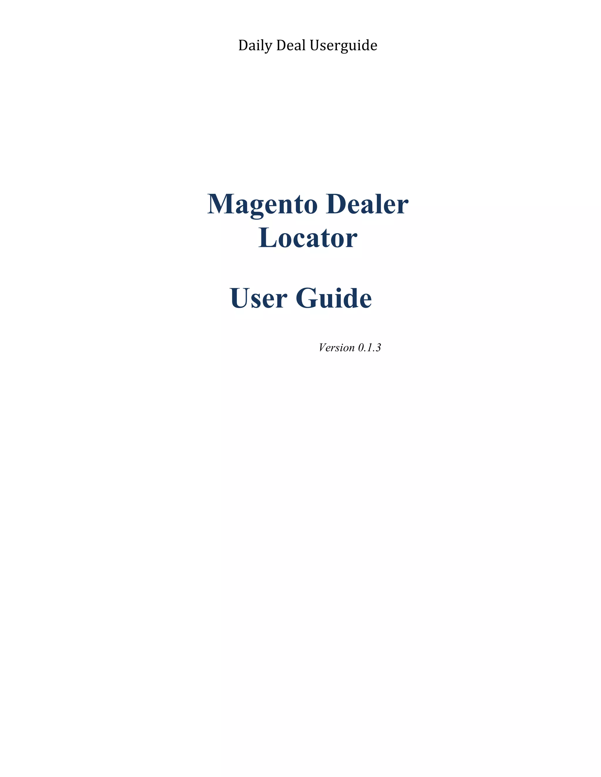 Dealer Locator Userguide | PDF