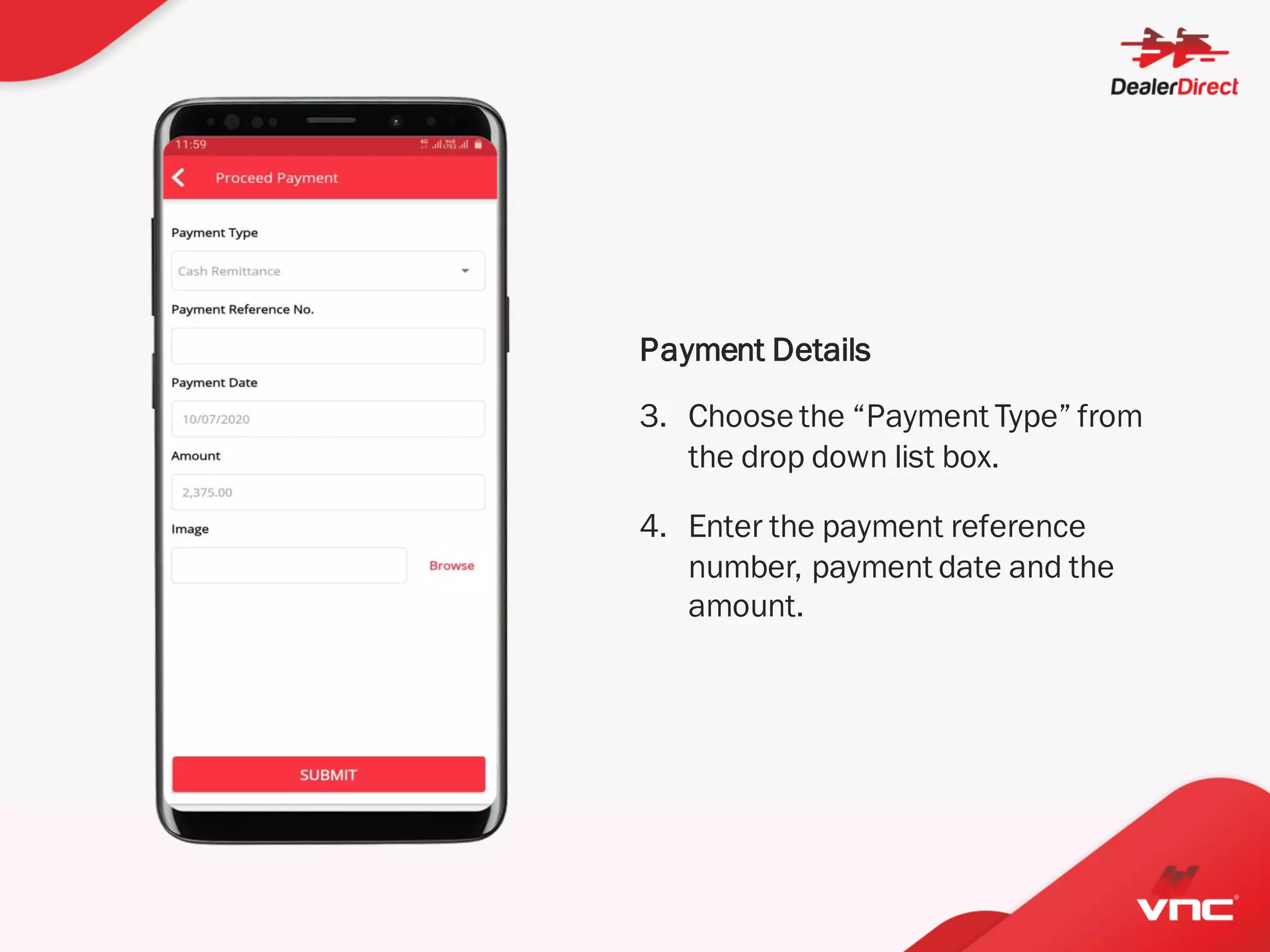 How to register your payment information in VNC DealerDirect? | PDF