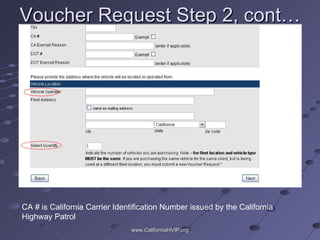 HVIP Dealer Voucher Request Instructions | PPT | Commercial Trucks ...