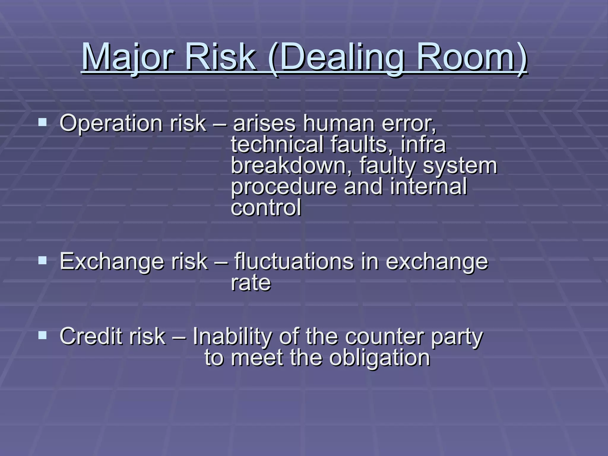 Dealing room operations | PPT