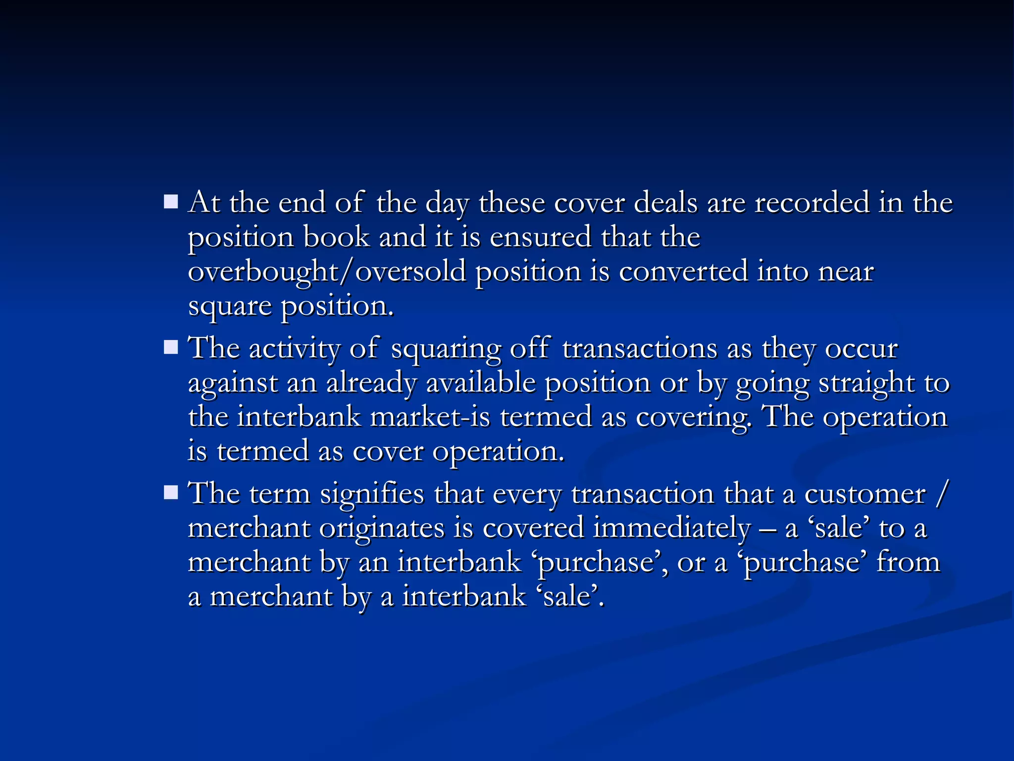 Dealing room operations | PPT