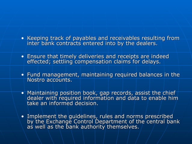 Dealing room operations | PPT