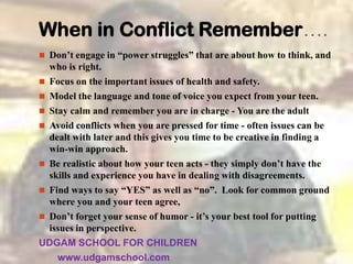 Dealing with teenagers | PPTX