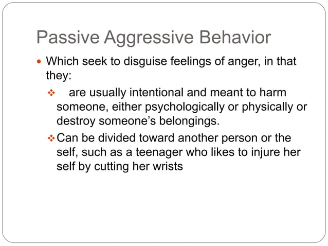 Dealing with aggressive behaviors | PPTX