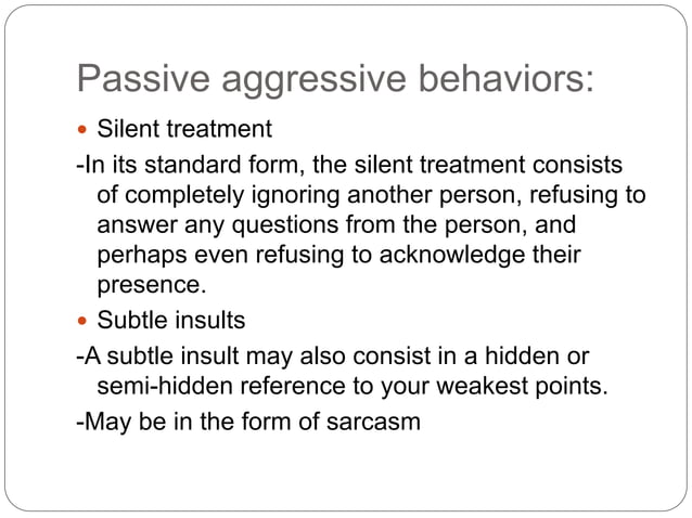 Dealing with aggressive behaviors | PPTX