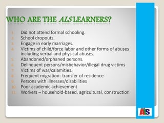 Dealing with ALS learners | PPT