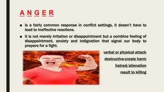 Dealing with anger in conflict situation | PPT