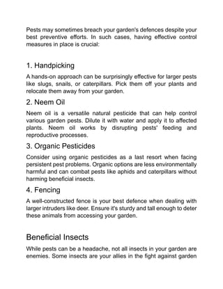 Dealing with Common Garden Pests: Prevention and Control | PDF