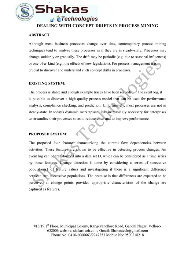 Dealing with concept drifts in process mining | PDF