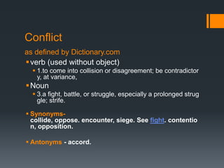 Dealing with conflict in the work place negap presentation | PPTX