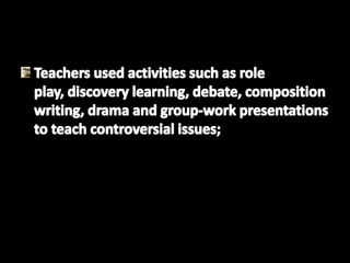 Dealing with controversial issues | PPT