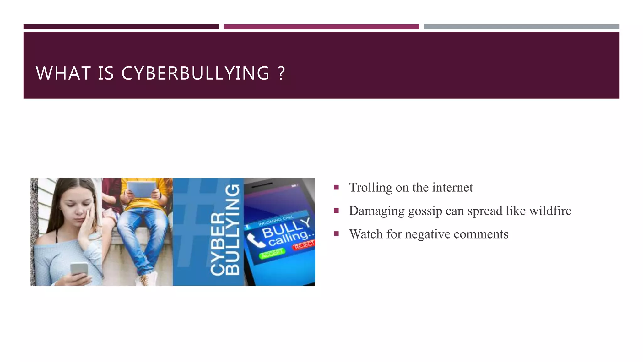 Dealing with cyberbullying | PPT