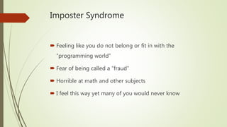 Dealing with Depression & Anxiety in Programming | PPT