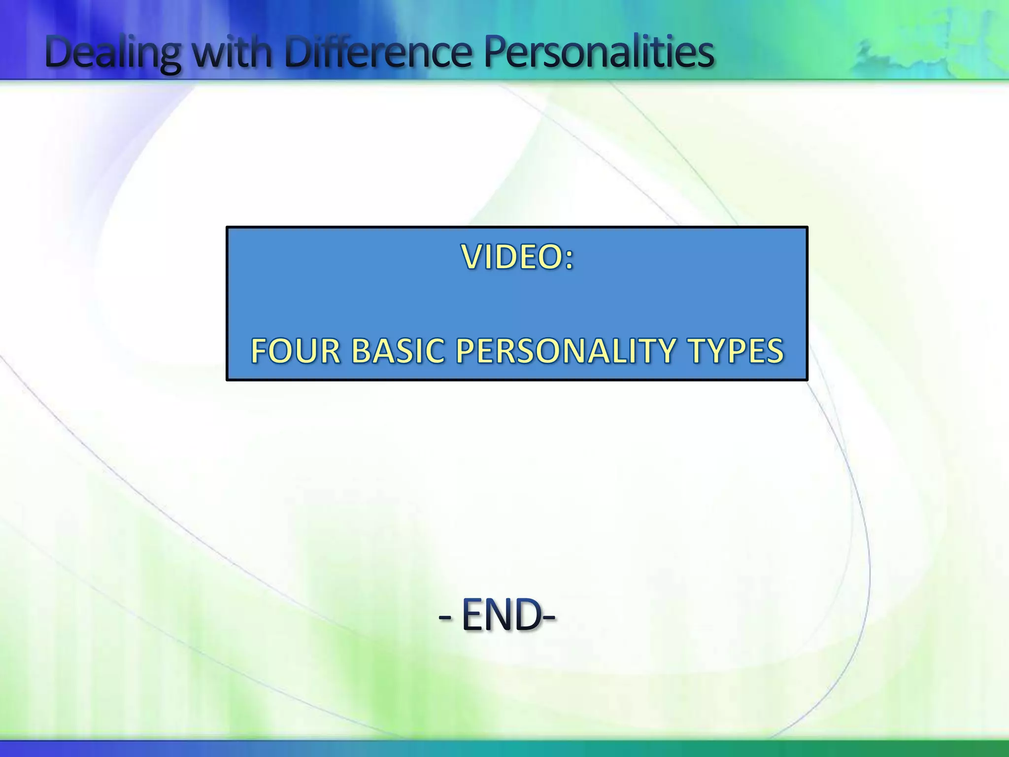 Dealing With Difference Personalities | PPTX