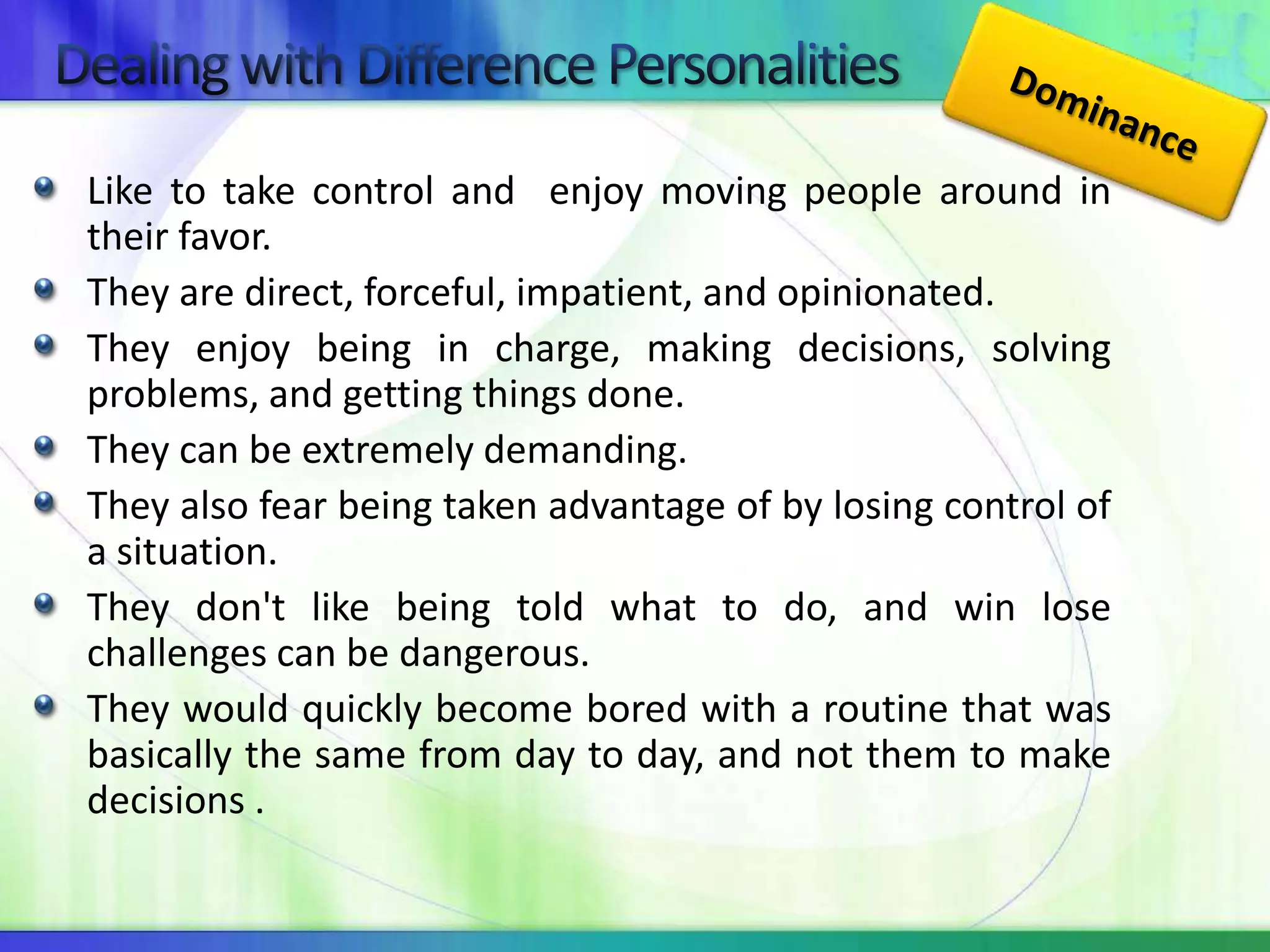 Dealing With Difference Personalities | PPTX
