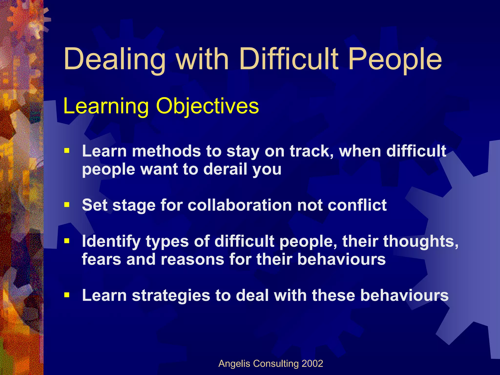 Dealing with difficult people | PDF