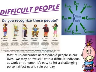Presentation on Dealing with Difficult People | PDF