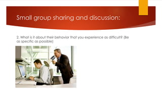 Dealing with difficult people at work | PPTX