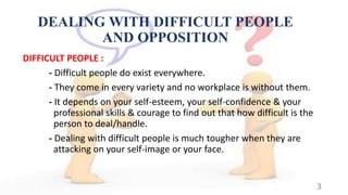 Dealing with difficult people in negotiation | PPTX