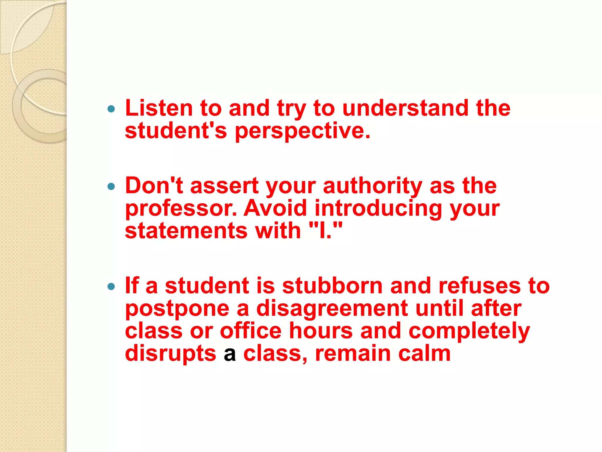 Dealing with difficult students | PPT