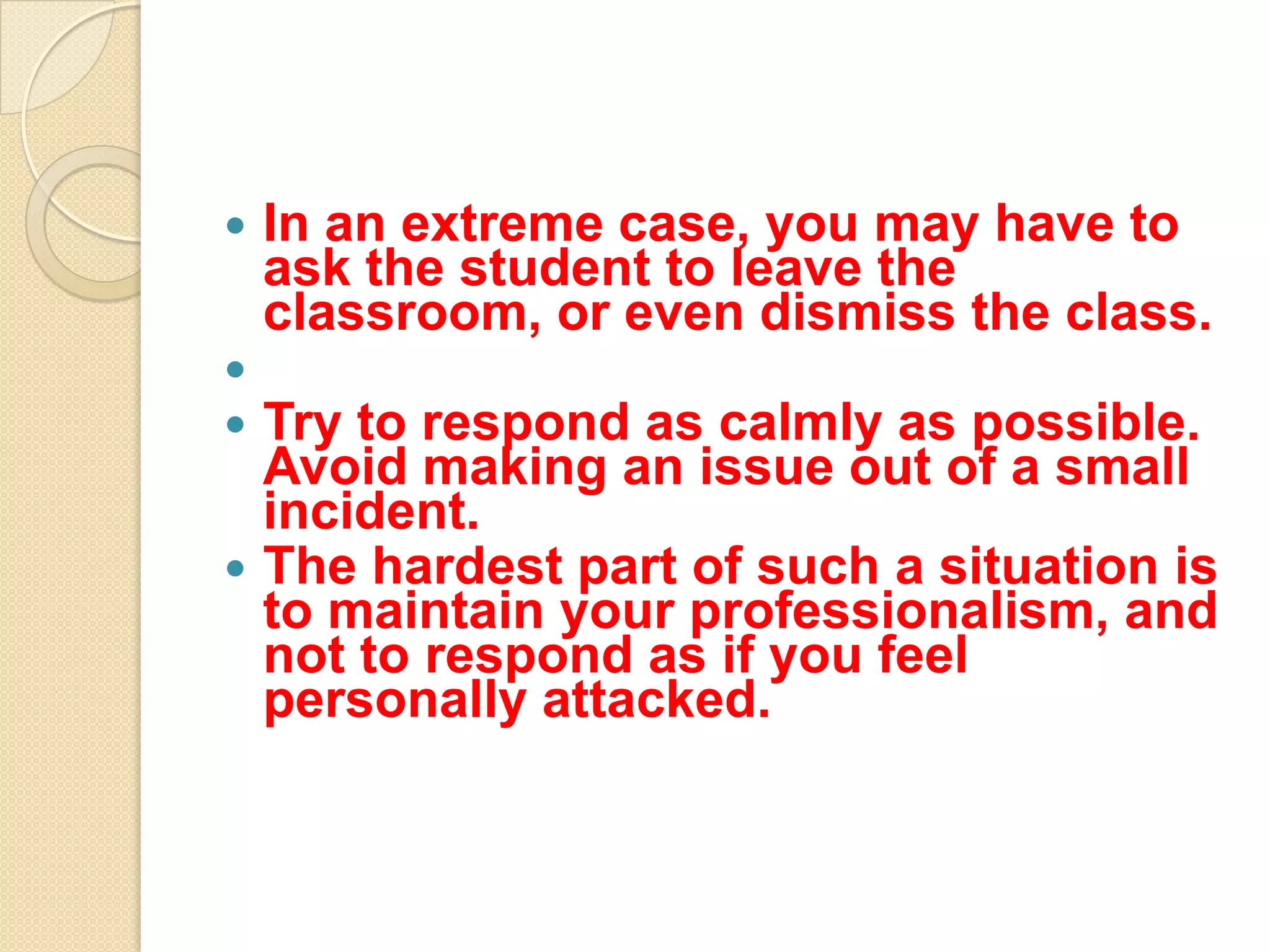 Dealing with difficult students | PPT