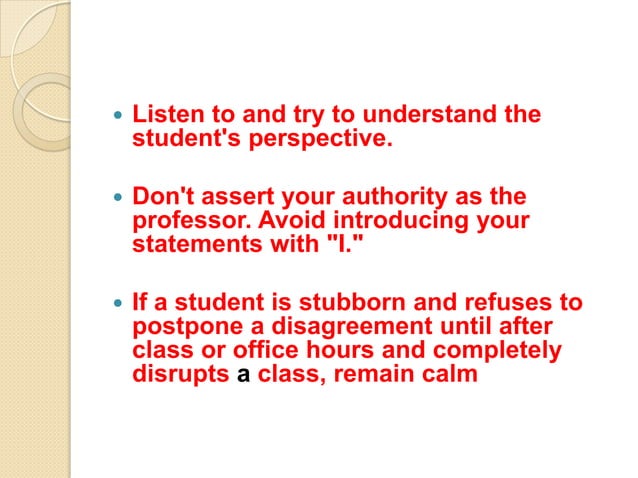 Dealing with difficult students | PPT