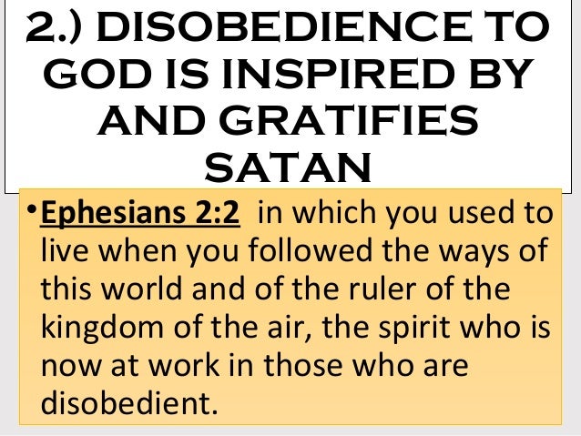 Dealing with disobedience to God seriously