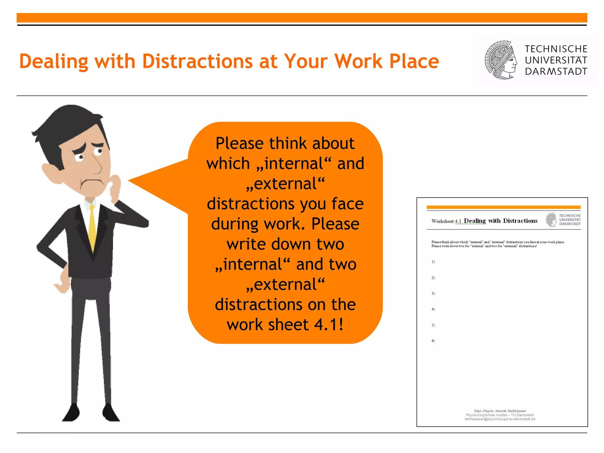 Dealing with distractions | PPT