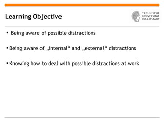 Dealing with distractions | PPT