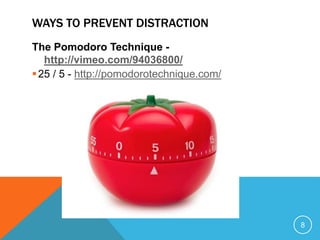 Dealing with Distractions | PPTX