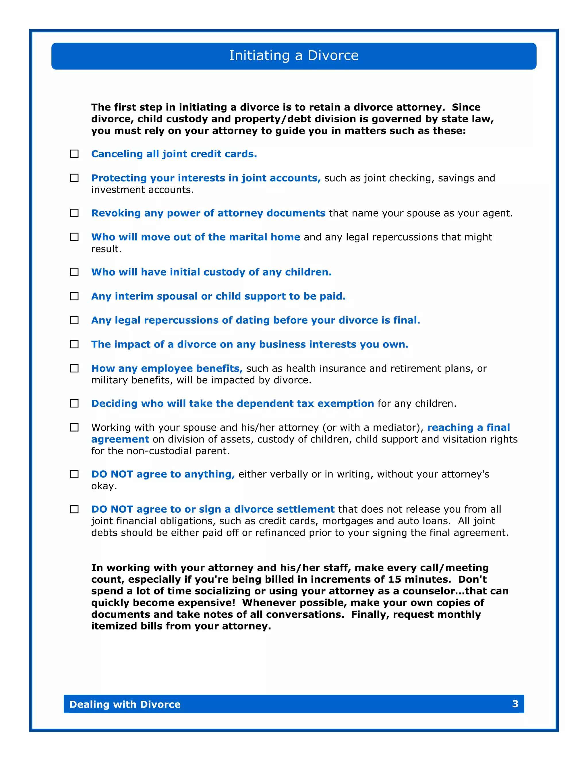 Dealing with divorce | PDF