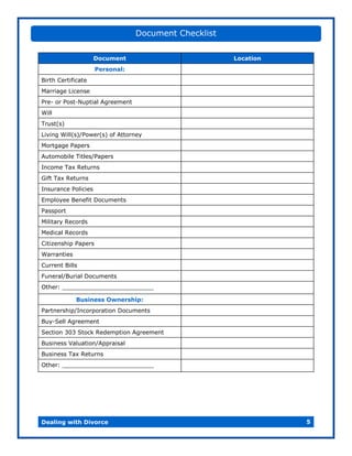 Dealing with divorce | PDF