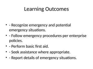 Dealing_with_Emergency_Situation and safety. | PPTX