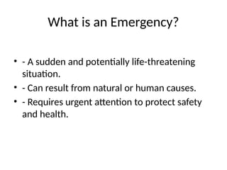 Dealing_with_Emergency_Situation and safety. | PPTX