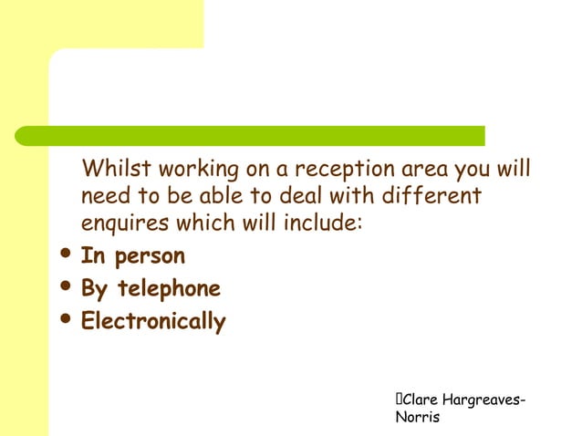 Dealing with Enquiries | PPT