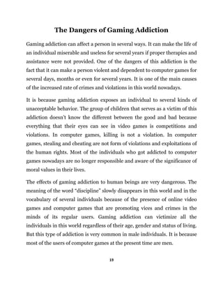 Dealing With Gaming Addiction | PDF
