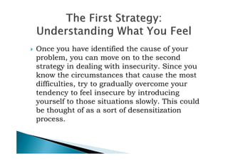 Dealing with insecurities | PDF