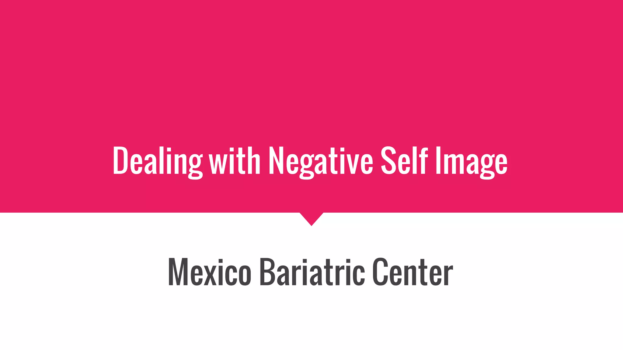Dealing with negative self image | PDF