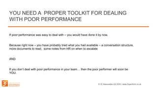 Dealing with Poor Performance - get the full picture from 3C ...
