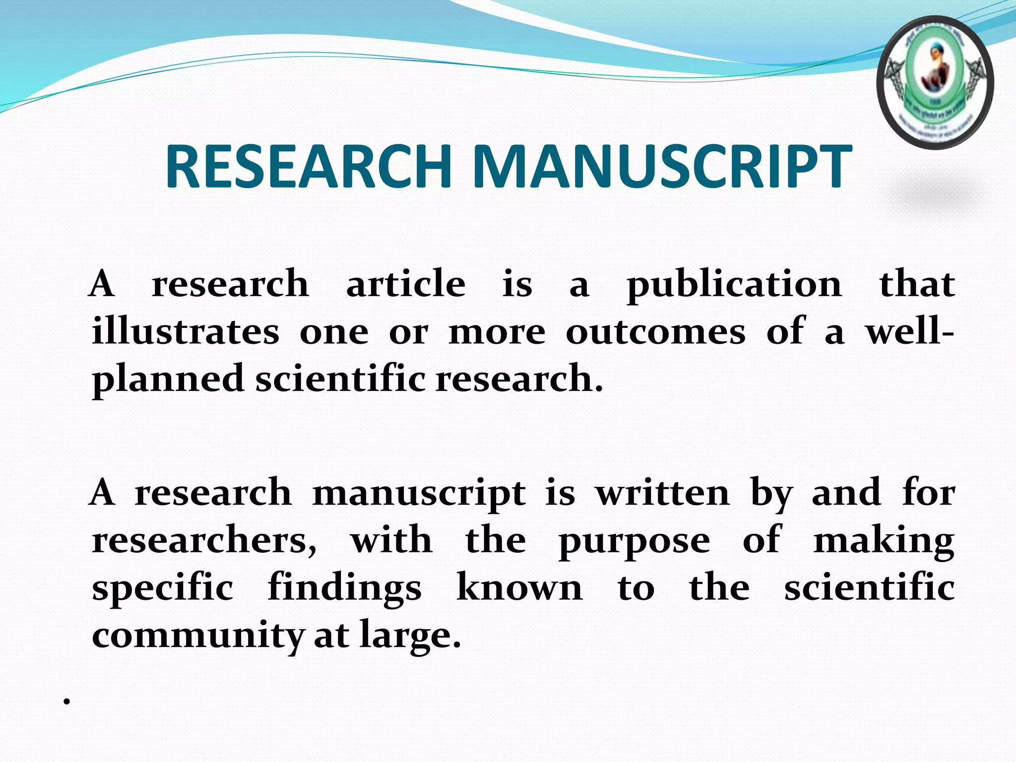 Dealing with rejected manuscripts | PDF