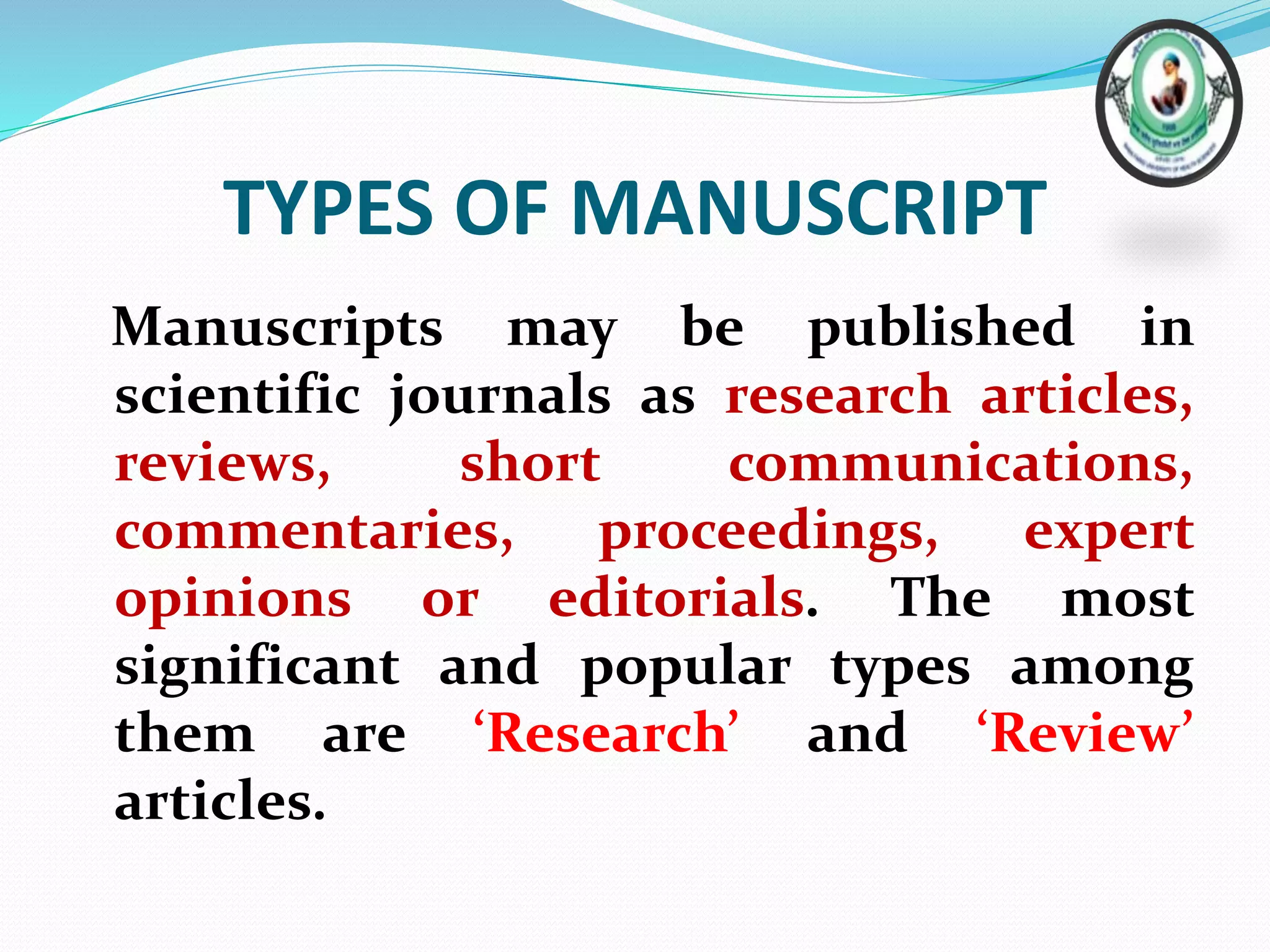 Dealing with rejected manuscripts | PDF