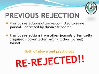 Dealing with rejected manuscripts | PDF