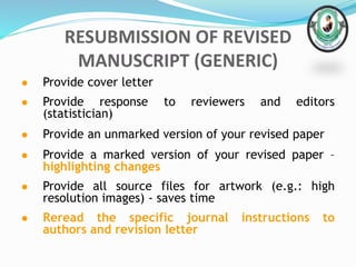 Dealing with rejected manuscripts | PDF