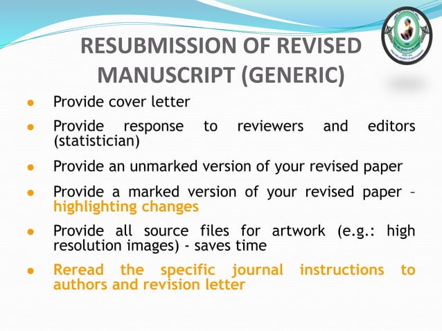 Dealing with rejected manuscripts | PDF