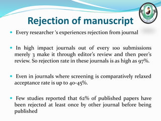 Dealing with rejected manuscripts | PDF
