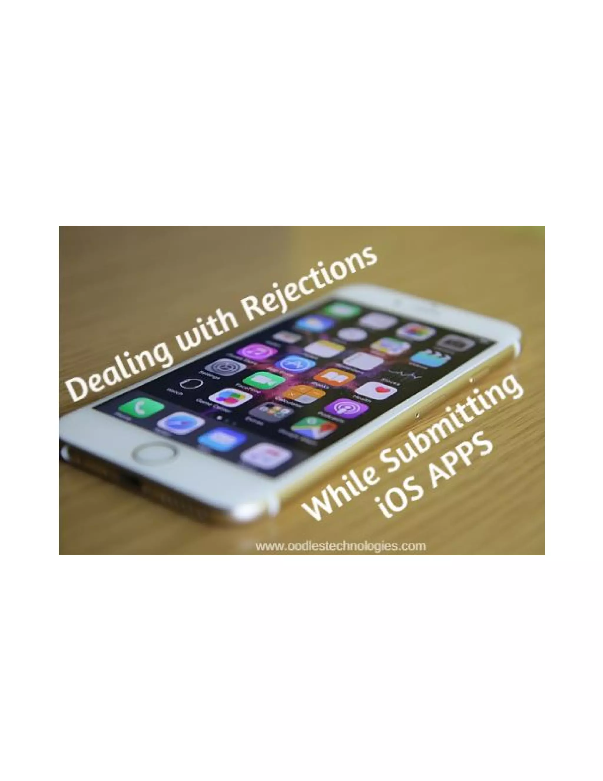 Dealing with major rejection reasons while submitting iOS apps | PDF