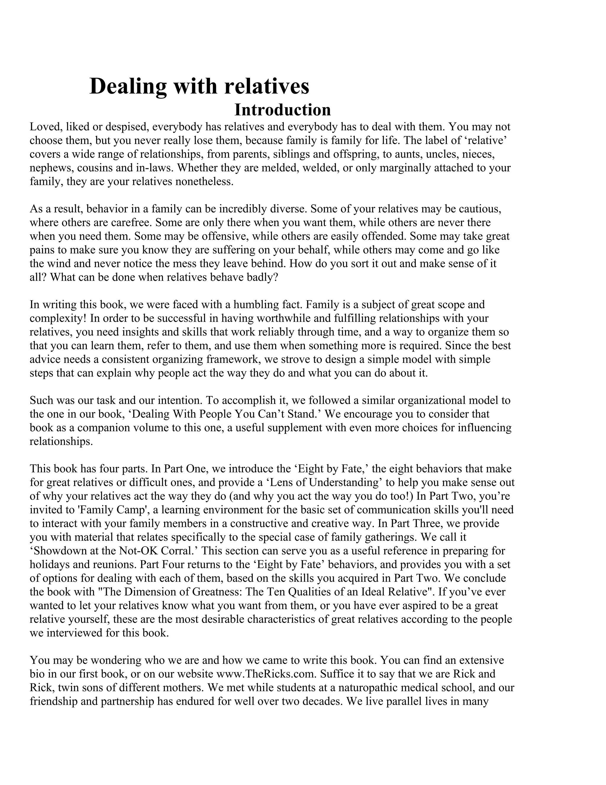 Dealing with relatives | DOC