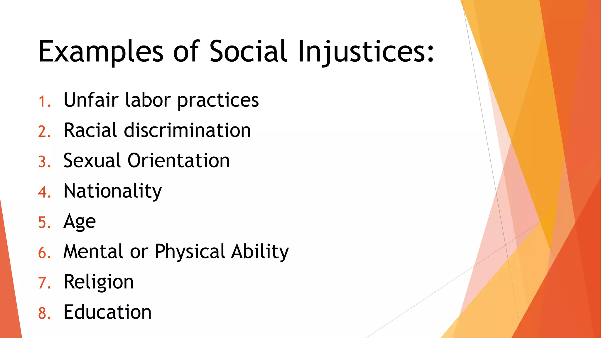 DEALING WITH SOCIAL INJUSTICES | PPT