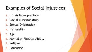 DEALING WITH SOCIAL INJUSTICES | PPTX | Debated Sensitive Social Issues ...