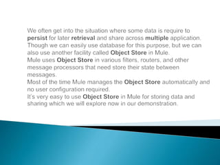 Dealing with store the objectstore | PPT